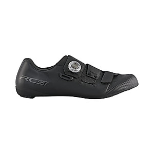 SHIMANO SH-RC502 Lightweight Men's Road Cycling Shoe Packed with Pro Features, Black, 8-8.5