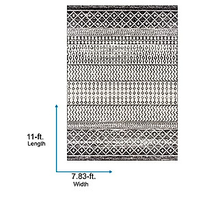 Artistic Weavers Chester Boho Moroccan Area Rug,7'10" x 11',Black