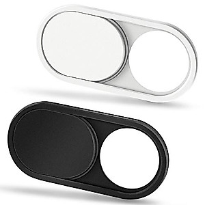 CloudValley Camera Cover Slide, 0.023Inch Ultra-Thin Black&White, Web Webcam Cover for MacBook air, Laptop, iMac, Desktop, PC, MacBook Pro, iPad, iPhone 8/7/6, Privacy Protection [2 Packs]