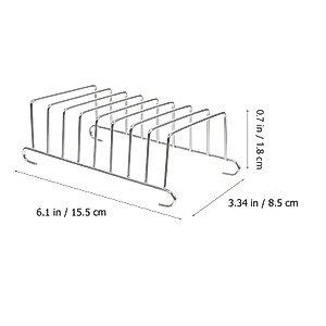 DOITOOL Toast Bread Rack Holder, 2Pcs 8 Slice Holes Stainless Steel Tool Cooling Grid Bread Rack Non- Stick Bread Loaf Stand Air Fryer Accessories Organizer