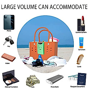 quskay Phone Case Wallet Holder Insert Accessory Compatible with Bogg Bags, Soft Rubber Accessories for Bogg Bag Decorative Charm Inserts for Storage Phone Case Key Lipstick Sunglass Wallet (Yellow)