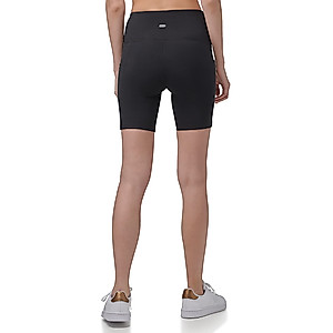 Andrew Marc Women's Bike Short, Regular and Plus Size, Black with Pockets, X-Large