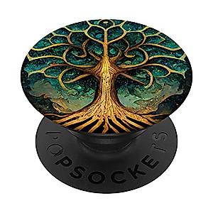 The Divine Tree of Life Seen from Space Engulfs The Sun PopSockets Swappable PopGrip