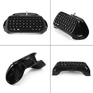 Bindpo Controller Keyboard, Mini Bluetooth Gaming Keyboard Gamepad Chatpad Message Keyboard for Playstation 4,Slim Controller/Phone and Tablet