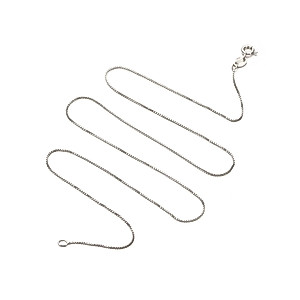 Matoa Solid 925 Sterling Silver Italian 1mm Box Chain Necklace for Women, Super Thin & Strong Necklace Chain 22 Inch