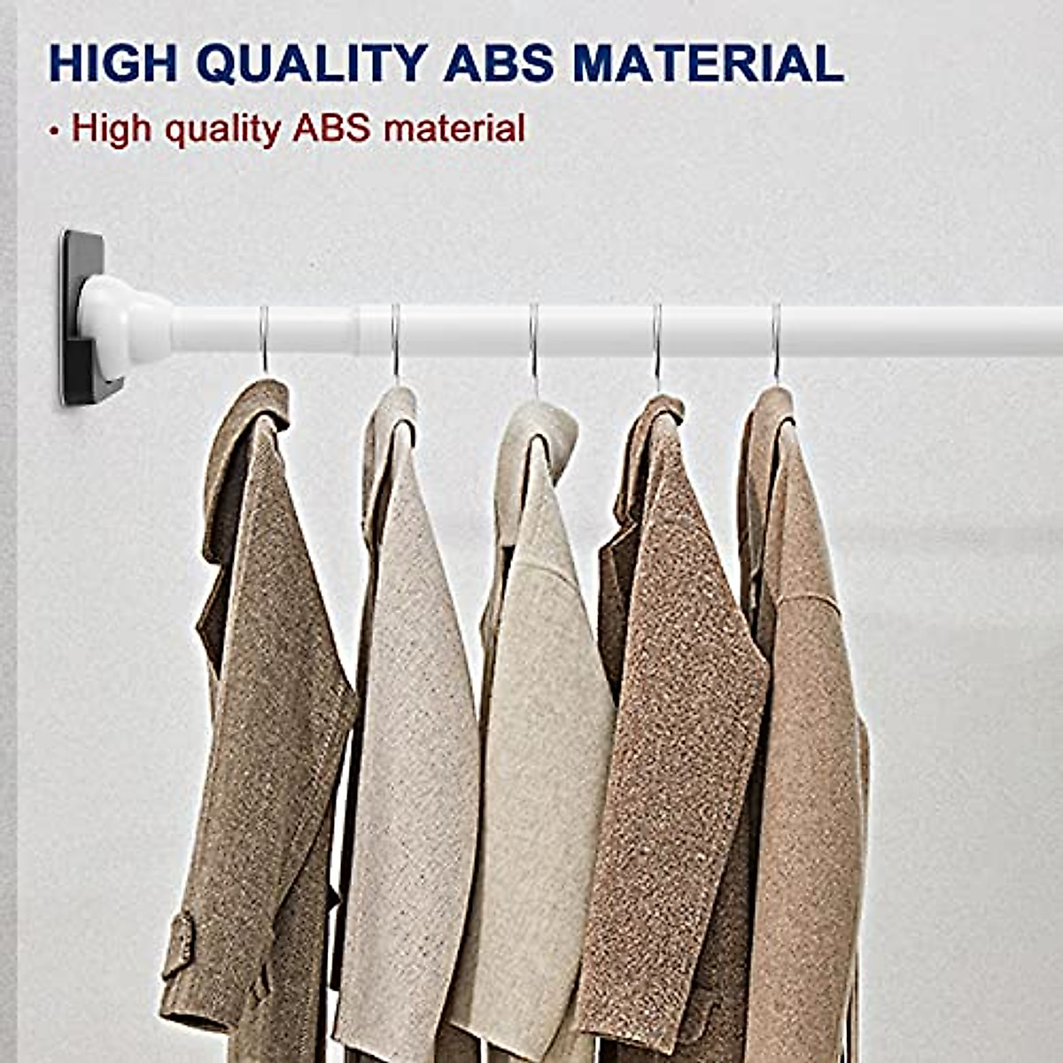 NearMoon Adhesive Shower Curtain Rod Holder | Rod Retainer | No Drilling | 3M Adhesive | Stick On | Shower Curtain Rod Not Included | 2 Pack (Matte Black)