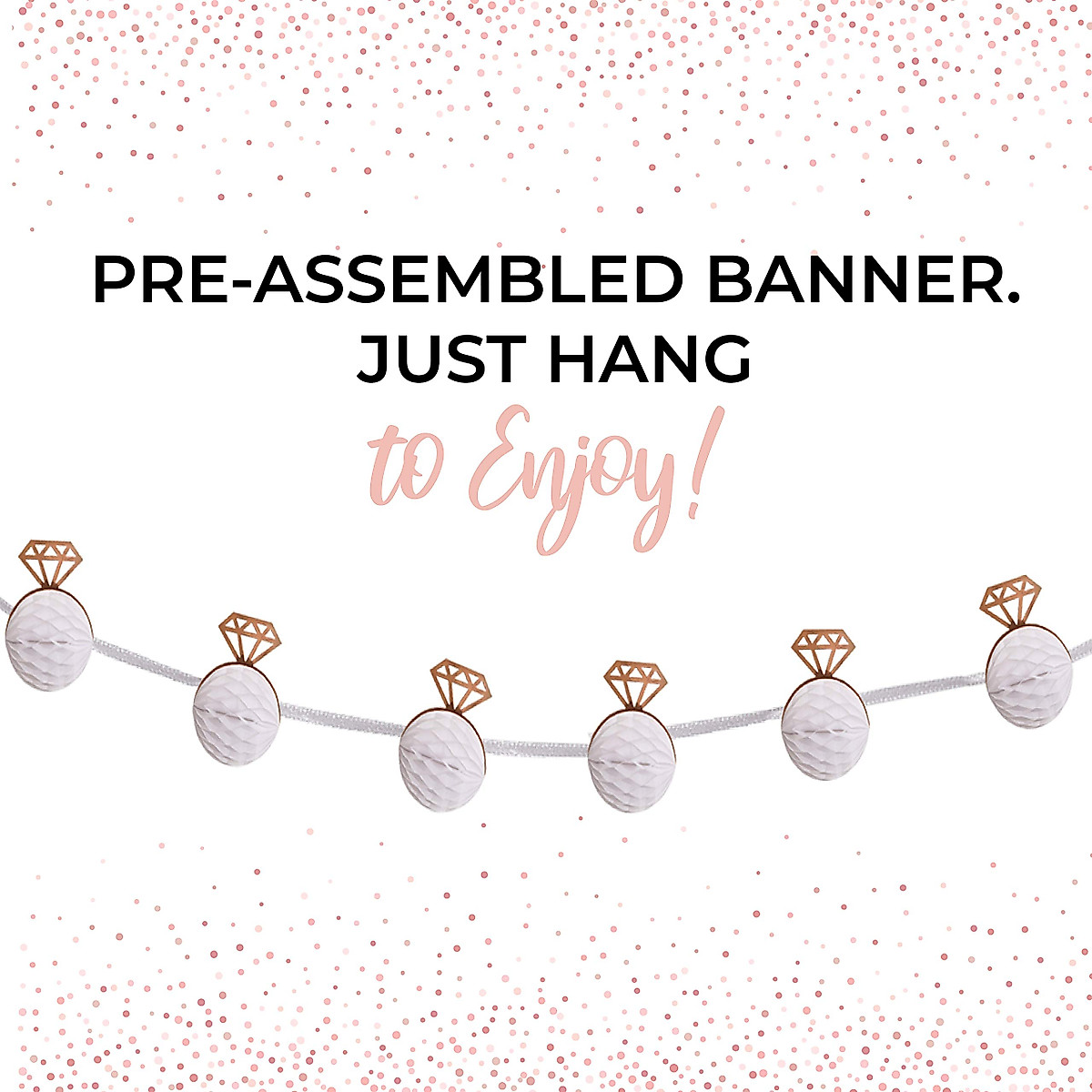 Bachelorette Party Decorations Set, Rose Gold Balloon Garland Kit, Bridal Shower Kit, Bridal Decorations Party, Bridal Shower Decor Kit, Bachelorette Party Pack (Miss to Mrs)