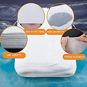 DQITJ 100 Pcs Large Size Bird Cage Liner Papers, Non-Woven Bird Cage Liners, Precut Absorbent Pet Cages Cushion (22.8 inch x 10.6 inch)