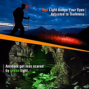 EverBrite Rechargeable Headlamp - 350 Lumens Headlight with Red/Green Light and Tail Light, 7 Lighting Modes with Memory Function, Perfect for Trail Running, Camping and Hiking