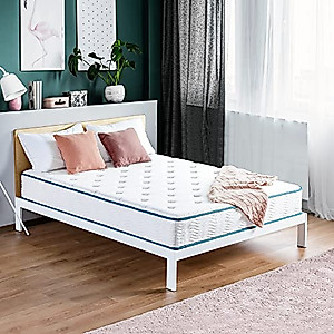 Olee Sleep 10 Inch Skyline Gel Infused Memory Foam InnerSpring Mattress, Mattress in a Box, Full, White,Dark Green