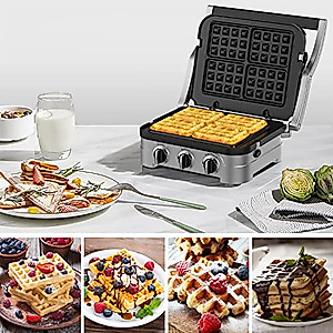 Waffle Plates Only for Cuisinart Griddler GR-4N, GR-5B, GR-6 and GRID-8N Series, Nonstick Coating Baking Waffle Plates by Gvode