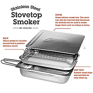 Camerons Original Stovetop Smoker -Indoor Outdoor Smoker Box Gift Set w ...