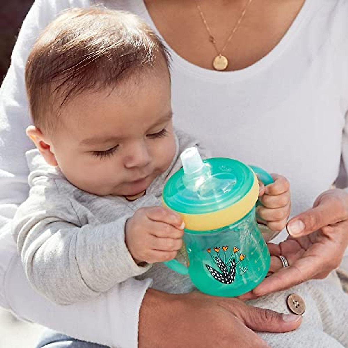 The First Years Soft Spout Trainer Toddler Cups - Leopard and Toucan -Jungle Themed Trainer Sippy Cups for Toddlers - 2 Count