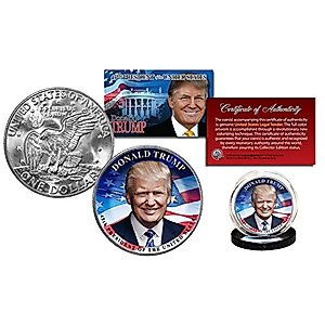 Donald Trump Pres. Official Genuine Legal Tender IKE Eisenhower $1 Dollar Coin