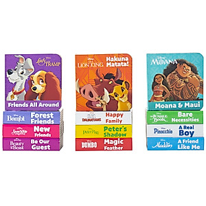 Disney Lion King, Moana, and more! - Best Friends My First Library Board Book Block 12-Book Set - PI Kids