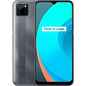 realme C11 2021Android 11 | Dual 13 MP+2 MP LED Flash, 1080p@30fps | Li-Po 5000 mAh | International Model (GSM Compatible) (Not Verizon Sprint Boost Metro PCS Cricket) (64+4GB, Grey)