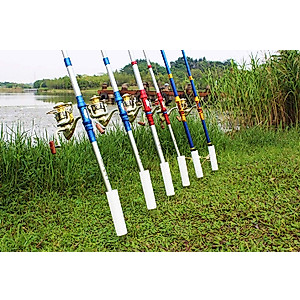 ZYLPYQ Fishing Rod Holders for Bank Fishing,Bank Fishing Rod Rack Stand,Fishing Pole Holders Ground, with Copper Fishing Rod Alarm Bell (2 Set)