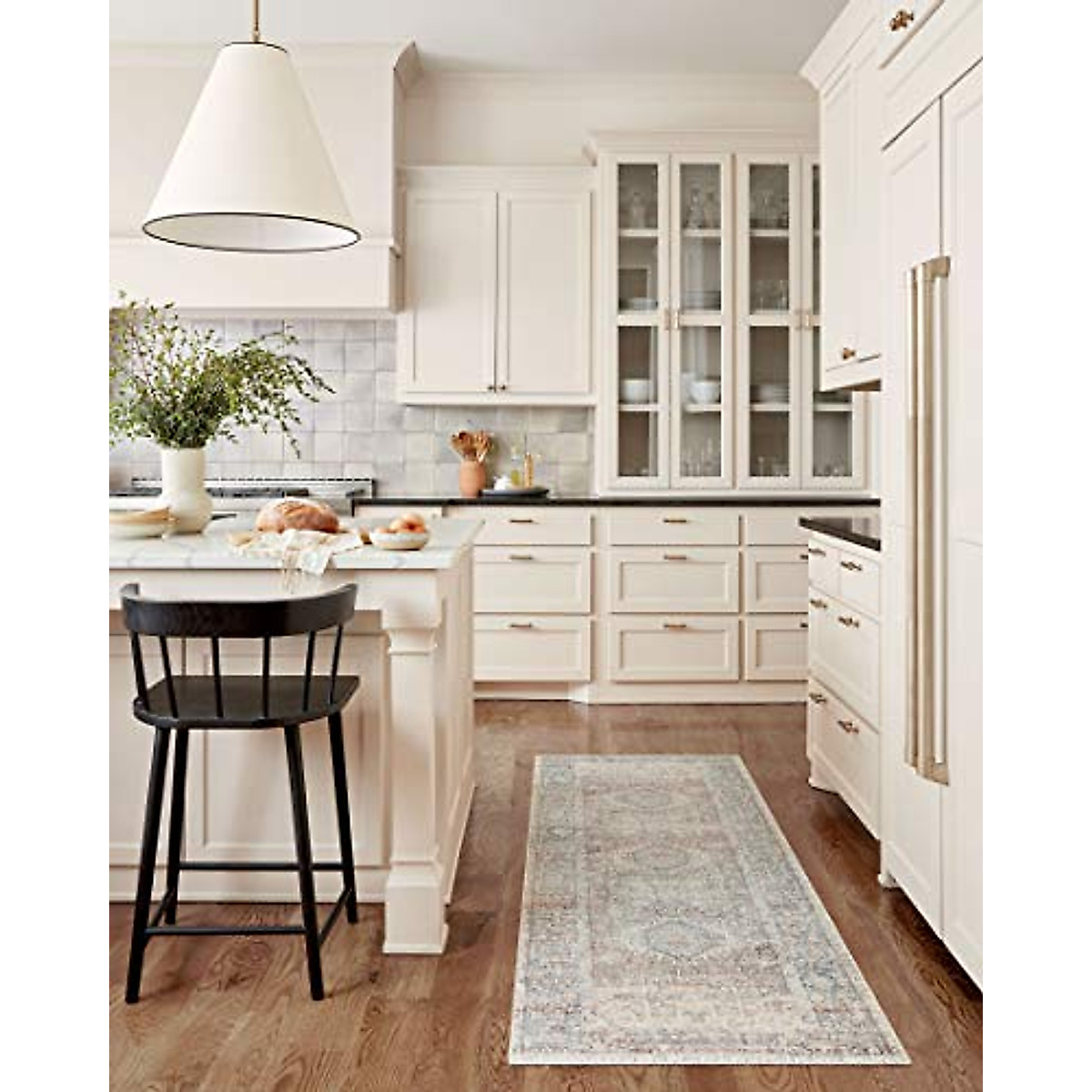 Chris Loves Julia x Loloi Jules JUL-07 Natural / Ocean Oriental Area Rug 7'-6" x 9'-6"