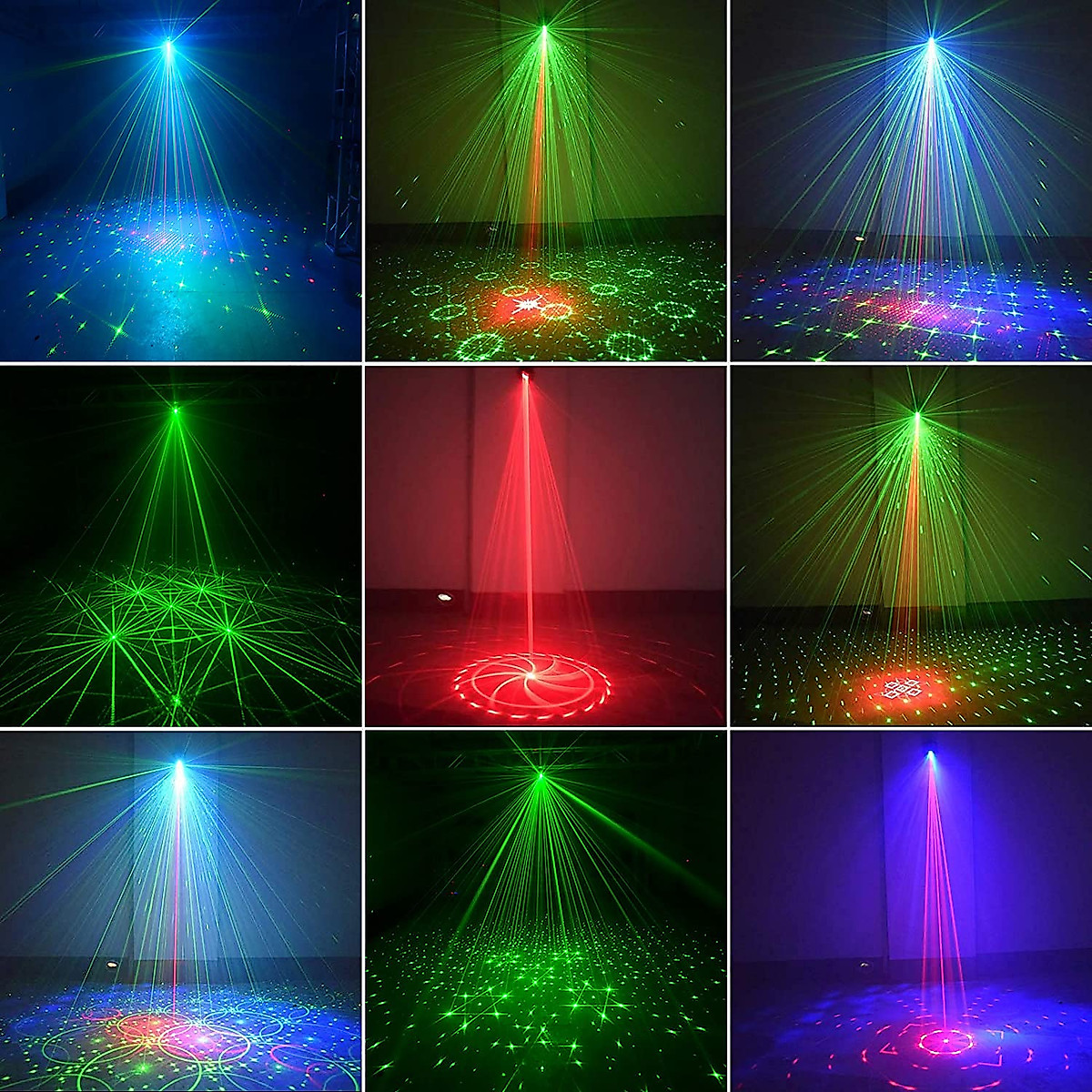 Laser Lights for Party - Laser Light Show Projector for Christmas Halloween, Disco Ball DJ Lights, Sound Activated Strobe Light Background Party Light Decor Glow Party Supplies