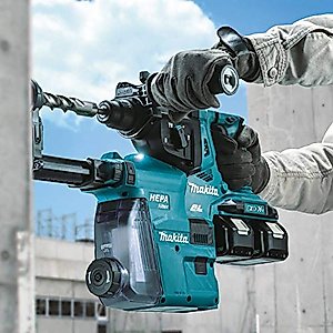 Makita XRH10PTW 18V x2 LXT (36V) Brushless Cordless 1-1/8" AVT Rotary Hammer Kit, Accepts Sds-Plus Bits w/Extractor, Aft, AWS Capable (5.0Ah)