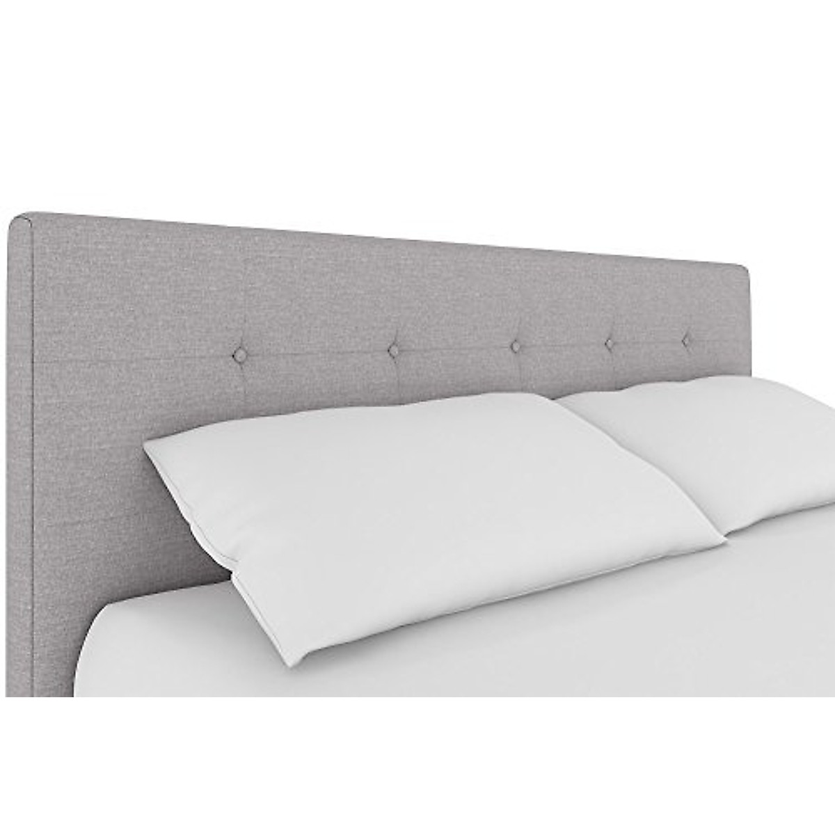 DHP Rose Upholstered Platform Bed with Underbed Storage Drawers and Button Tufted Headboard and Footboard, No Box Spring Needed, Queen, Gray Linen