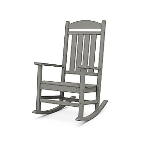 POLYWOOD R100GY Presidential Outdoor Rocking Chair, Slate Grey