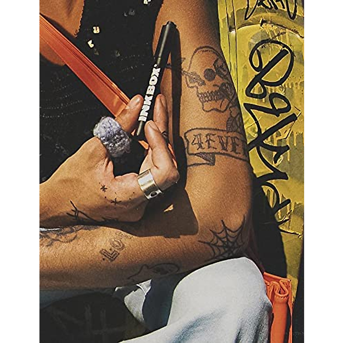 Inkbox Freehand Tattoo Marker - Medium, Draw on Skin, Long-Lasting 1-2 Weeks, Temporary Tattoo Pen, For All Artists, Water Resistant For Now Ink - Fades Naturally, 1-Pack - Medium-Tip Marker