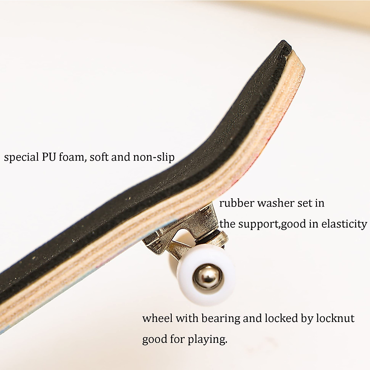 AMISLABTOYS Wood Finger Skateboard Professional Fingerboards Mini Skateboards for Fingers Adults and Teens,1pack 30mm*100mm