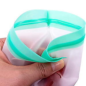 Lilymeche Concept | 22 Pack Reusable Storage Bags, BPA FREE(4 Gallon Ziplock Bags+ 9 Reusable Snack Bags + 9 Sandwich Bags) Food grade PEVA, Leakproof Bags for Meat, Fruit, Vegetable)