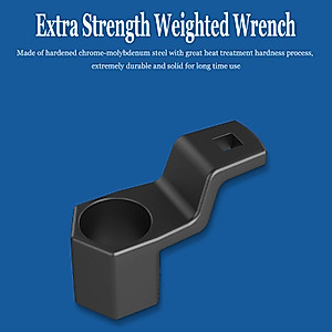 Moker 50mm Crankshaft Crank Pulley Wrench Holder for Honda and Acura Engines (with 19mm Harmonic Balancer Socket), 3 Times Momentum Power of Standard Impact Sockets, Counter-Weighted Socket Tools