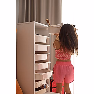 Comfyt White Dresser, Closet Organizers and Storage, Storage Cabinet Bins, Drawers, Toy Storage, 8 Shelf Wood Bathroom Office Kitchen Garage Pantry Organizer Chest Shelf Shoe Clothing Rack, Bookshelf