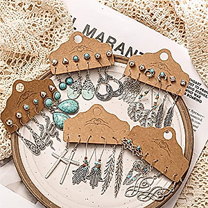 45 Pairs Silver Drop Dangle Earrings Set for Women, Boho Vintage Bronze Waterdrop Dangling Earrings