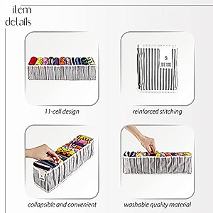 EDNA HOME Underwear Drawer Organizer, Closet Storage and Organizer with Foldable Compartments for Clothing, Tshirt, Towels, Underwear, Small Size