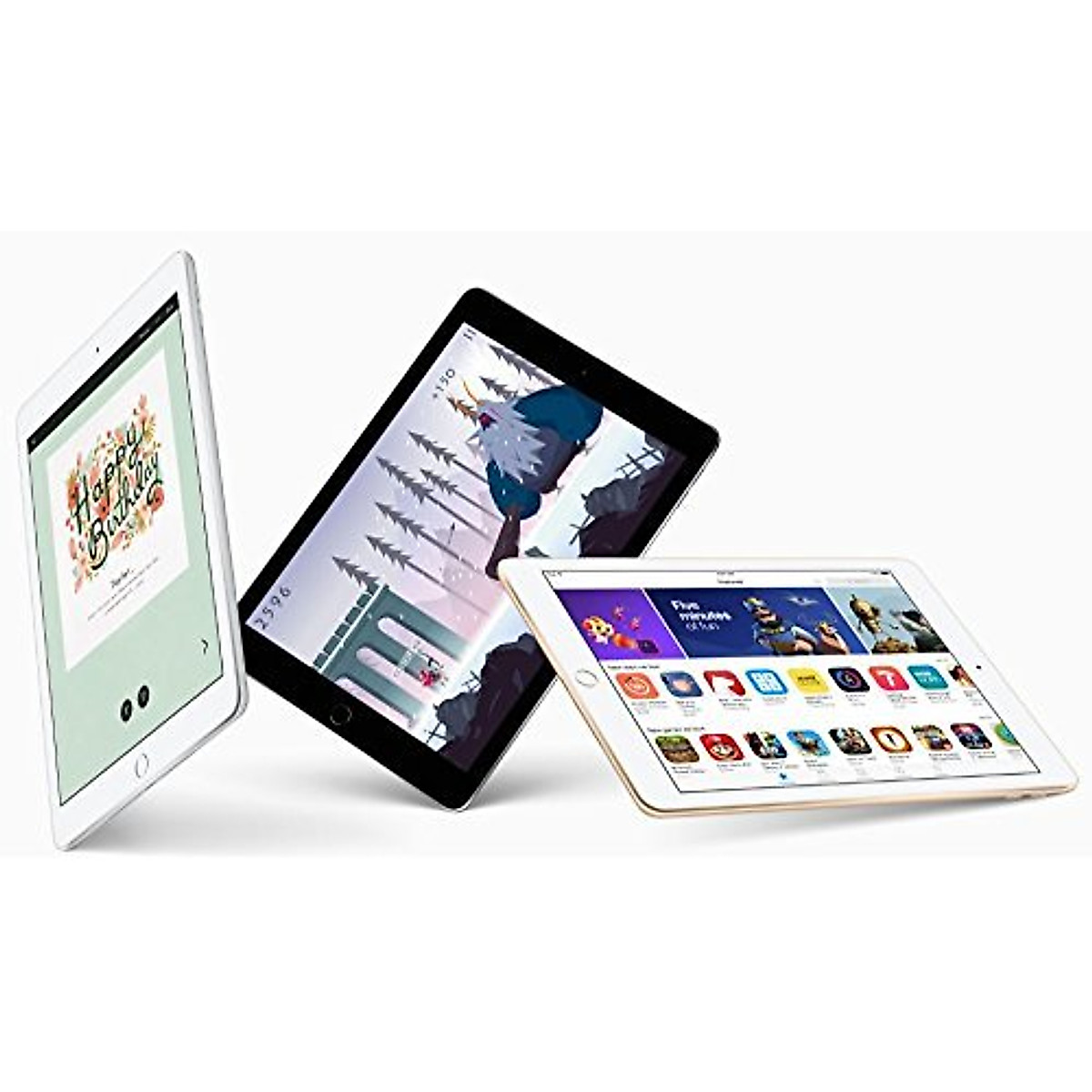 Apple iPad with WiFi, 32GB, Silver (2017 Model) (Renewed)