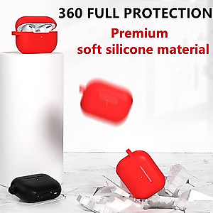 DOMDAI Airpods Pro 2 (2nd Generation) Silicone Case Cover 2022. Soft Silicone Skin Cover Shock-Absorbing Protective Case with Keychain for Airpods Pro 2 Case [ Front LED Visible ] (Purple)