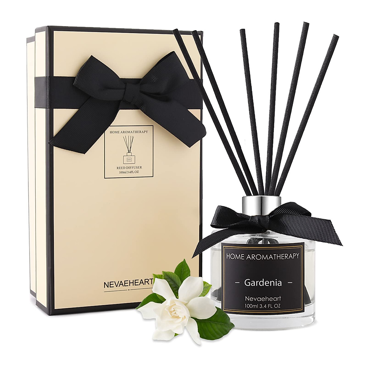 NEVAEHEART Diffuser Set,Parisian Garden Diffuser Gifts for Women,3.4oz(100ml) Diffuser with Sticks, Home Fragrance Diffuser for Living Room, Office & Bathroom Shelf
