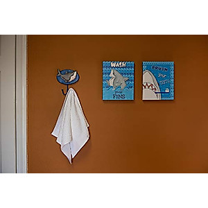 Borders Unlimited Fish 'N Sharks Towel or Coat/Bookbag Wall Hook, Multicolor