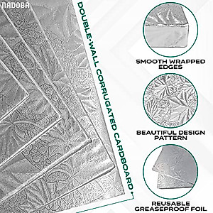 Rectangular White Cake Boards Rectangle - Cake Drums Super Heavy Elements Foil Board Cake Holder Reusable Cake Board Set - 13.8x9.9 Rectangle Cake Carrier White Carton Board Sheets Cake Supplies Base