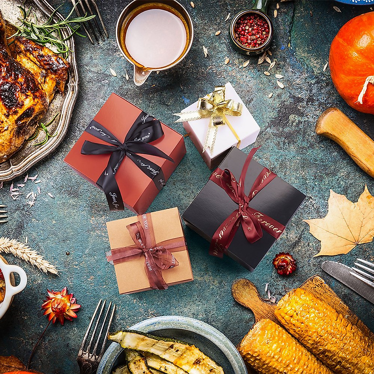 MESHA Red Gift Boxes 6x6x4'' Small Gift Box with Lid, 50 Pcs, Red Bridesmaid Proposal Box, Cupcake Boxes, Godmother Proposal Gift Box, Birthday Gift Box, Party Favor, Christmas, Arts & Crafts