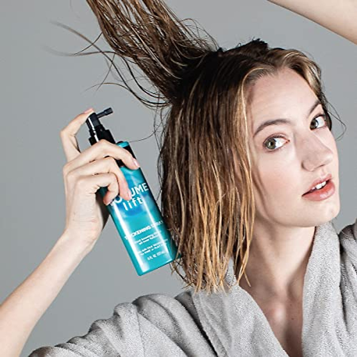 John Frieda Volume Lift Thickening Spray for Natural Fullness, 6 Ounces, Fine or Flat Hair Root Booster Spray with Air-Silk Technology