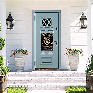 Kimini-Ki Happy 50th Anniversary Garden Flag, 50th Wedding Anniversary Yard Sign Decoration, Cheers to 50 Years Ground Flag, 50th Anniversary Celebration Party Ootdoor Indoor Decorations, Double-sided Printing