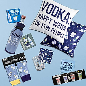Pavilion Gift Company Vodka: Happy Water For Fun People-11 o 11 oz Rocks Glass, Blue
