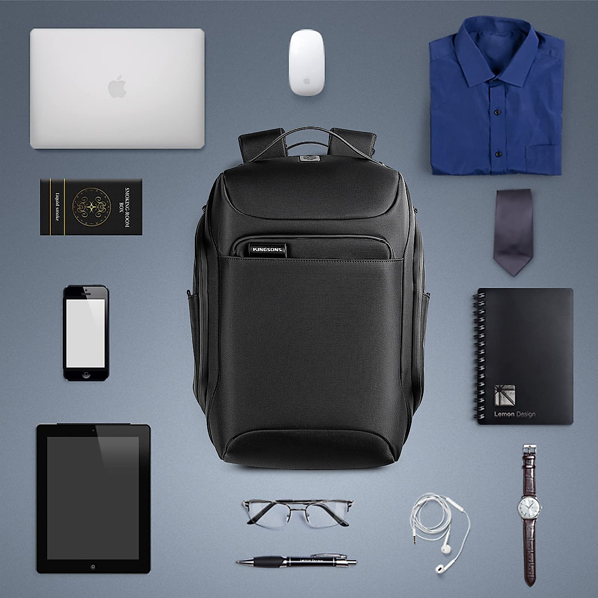 Kingsons Laptop Bag Travel Backpack - Waterproof Laptop Backpack with USB Charging Port, Anti Theft Backpack for Women, Casual Daypack for Business