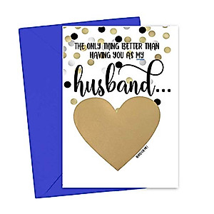 Pregnancy Scratch Off Card for Husband, Pregnancy Announcement to Husband Baby Reveal from Wife, I'm Pregnant Card (Husband)