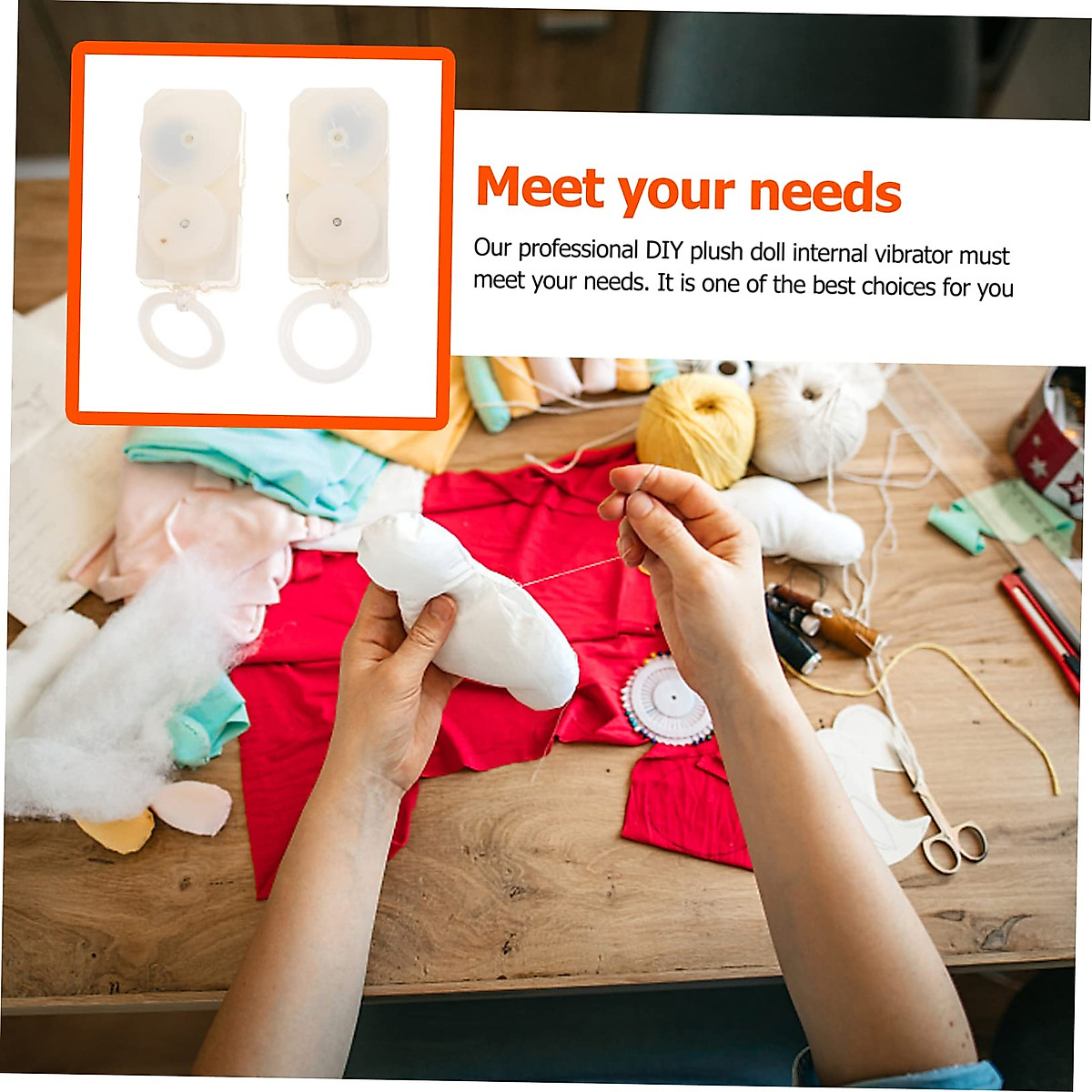 2pcs Plush Pulling Tail Ring Doll Making Built in Plush Plastic DIY Supplies Shake Drawstring Single Head Plastic