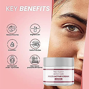 Nu-Glo Cream - Nu Glo Skincare Face Cream, NuGlo Multi Active Cream (4 Pack)