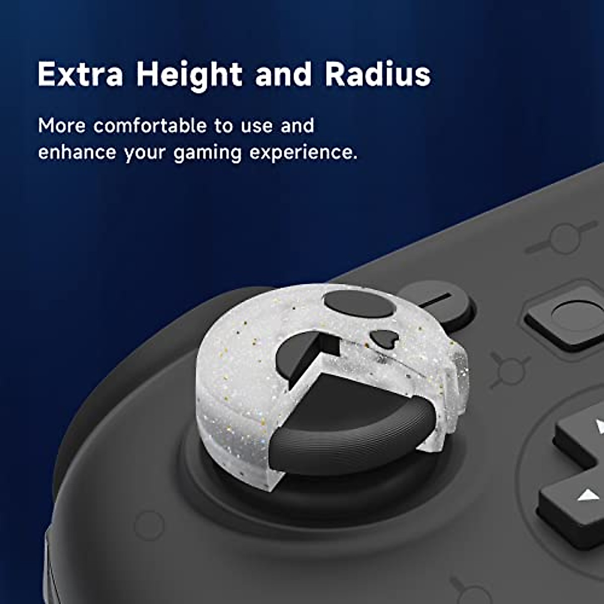 JINGDU Thumb Grip Caps for PS5/PS4 Controller,Switch Pro Controller,Xbox Series X/S, Silicone Joystick Caps Cover for PS5 Controller, Game Controller Accessories,4PCS Skull