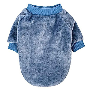 Dog Sweater, Pack of 2 or 3, Dog Clothes, Dog Coat, Dog Jacket for Small or Medium Dogs Boy or Girl, Ultra Soft and Warm Cat Pet Sweaters (Large, Grey,Blue,Dark Blue)