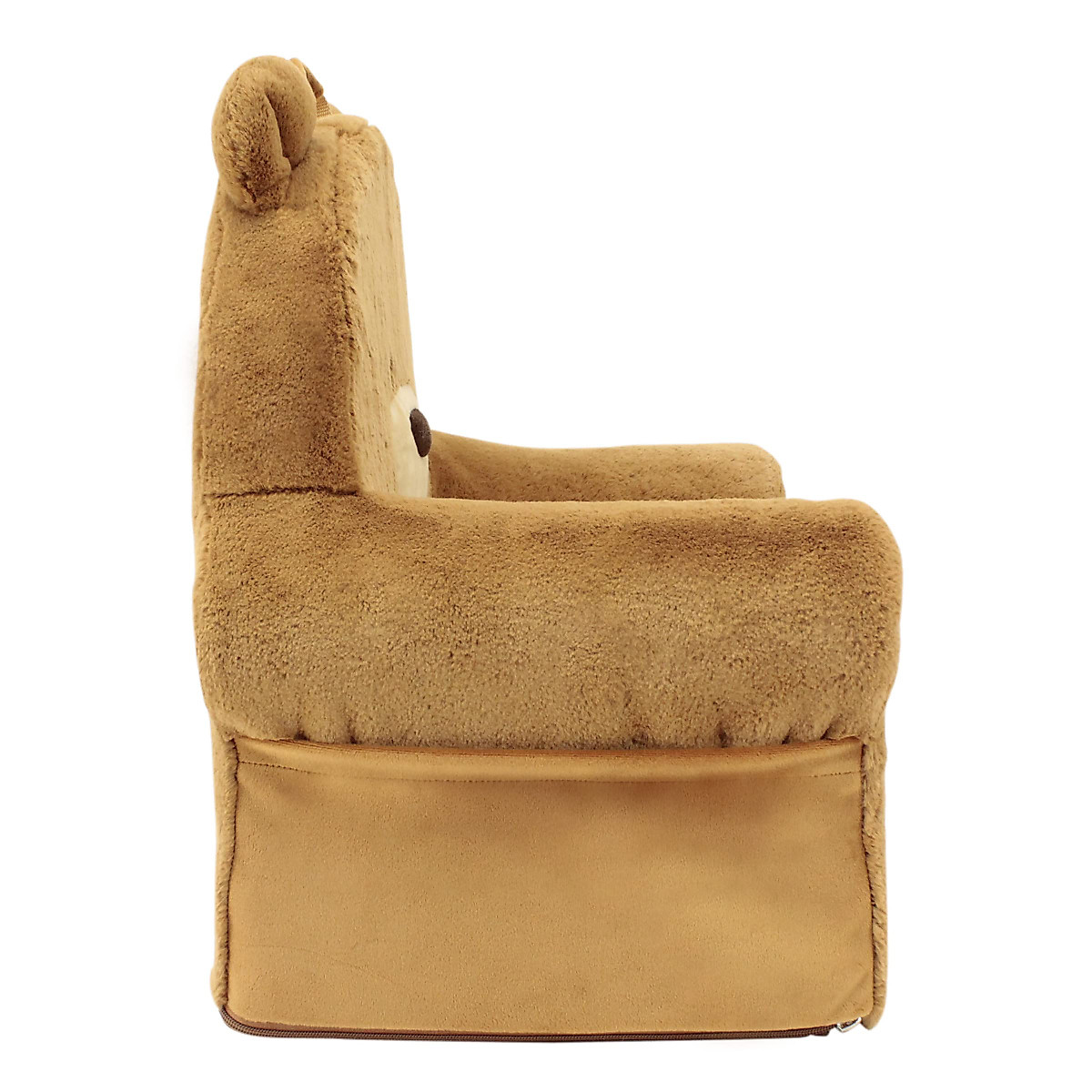 Soft Landing Animal Adventure Brown Sweet Seats, Premium and Comfy Toddler Lounge Chair with Carrying Handle & Side Pockets Bear