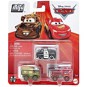 Disney Cars Mini Racers to Protect and Serve 3-Pack with Sarge, Red and Sheriff